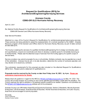 Fillable Online Request for Qualifications (RFQ) for Architectural/Engineering ... Fax Email ...