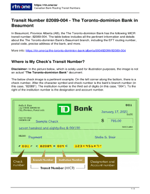 Fillable Online 000482089Transit and Routing Numbers for the The ...