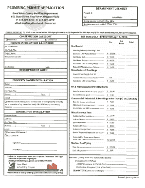 Fillable Online Plumbing and Gas - Commercial Permits and Inspections ...