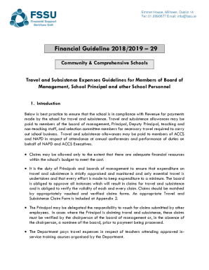 Fillable Online Travel and Subsistence Expenses Guidelines for Members ...