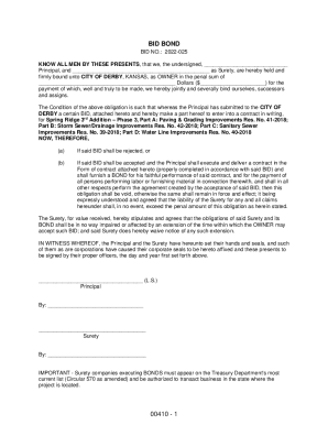 Fillable Online BID BOND KNOW ALL MEN BY THESE PRESENT - NNVa.gov Fax Email Print - pdfFiller