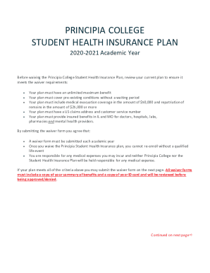 Fillable Online How to Request a Waiver for USC Student Health ...