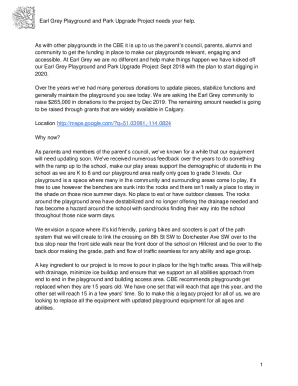Fillable Online Playground Upgrade Project Donation Information. School ...