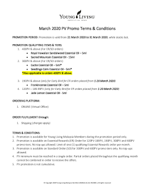 Fillable Online Young Living Philippines March PV Promos Are Here And 2 ...
