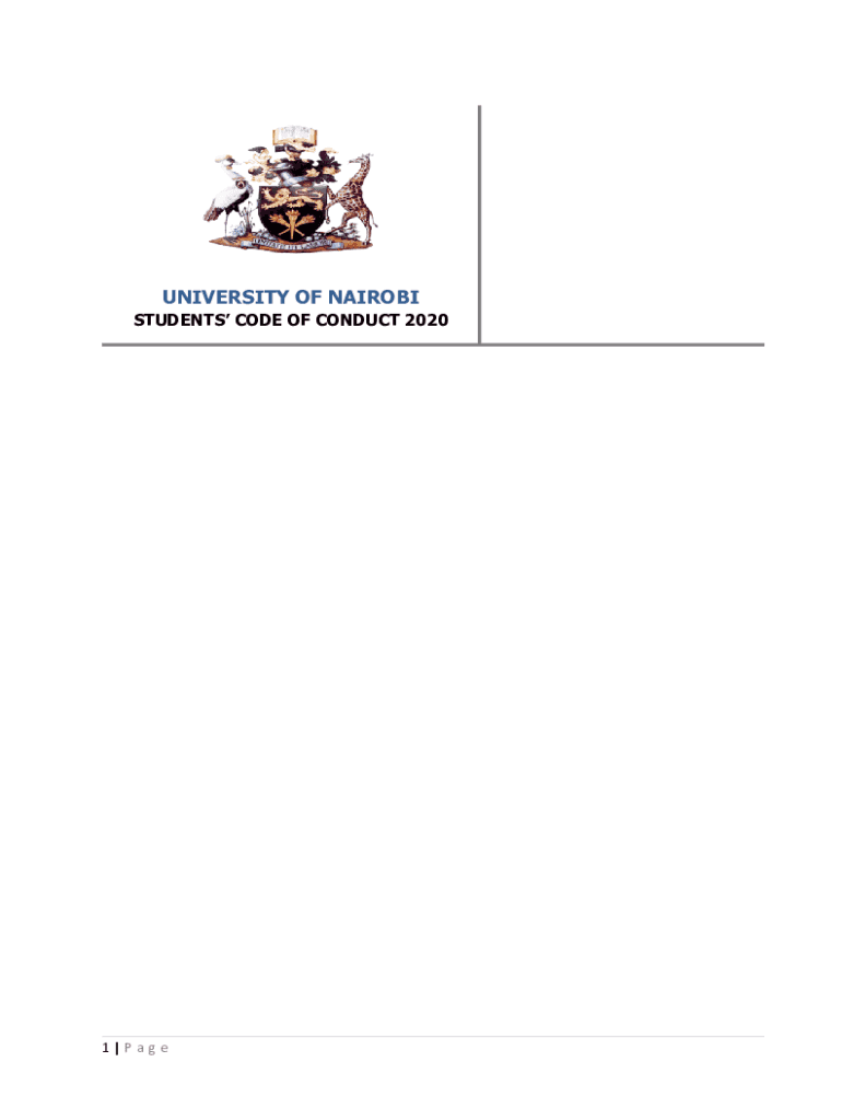 Fillable Online smis uonbi ac Name of Policy: The University Student ...