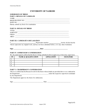 Fillable Online INTENT TO SUBMIT THESIS FORM.pdf Fax Email Print ...