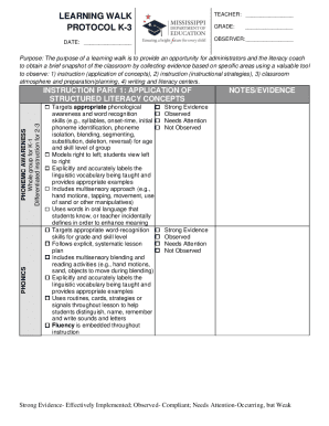 Fillable Online Learning Walks: A guide for school leaders Fax Email ...