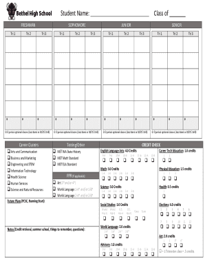 Fillable Online 4-Year Grad Plan-BHS.docx Fax Email Print - pdfFiller
