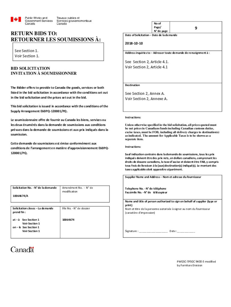 Fillable Online listed in the bid solicitation in accordance with the ...