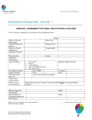 Fillable Online Administrative Procedure 940 Form 940 - 1 Fax Email Print - pdfFiller