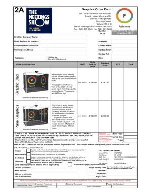 Fillable Online ASP Events - Graphics Order Form Fax Email Print ...