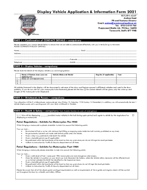 Fillable Online Vehicle Application - Show Or Display Fax Email Print ...