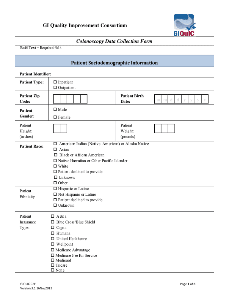 Fillable Online An Analysis of the GI Quality Improvement Consortium ...