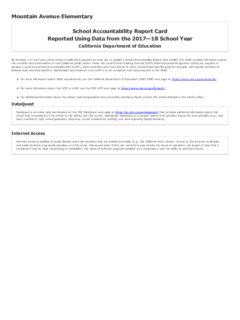 Fillable Online Taylor Mountain Elementary School School Accountability ...