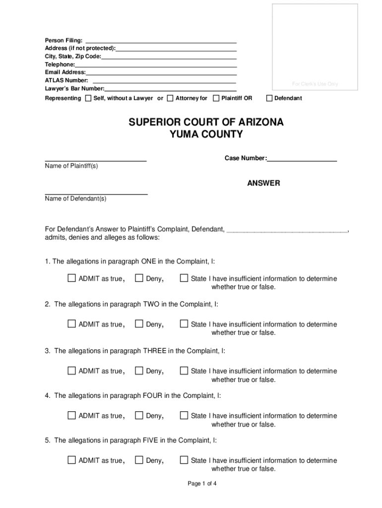 Fillable Online CIVIL ANSWER. CVC3 Fax Email Print - pdfFiller