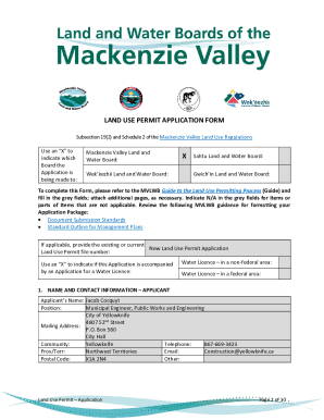 Fillable Online LAND USE PERMIT APPLICATION FORM x Fax Email Print ...