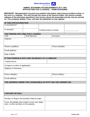 Fillable Online Form - Home Boarding Application Form Fax Email Print ...
