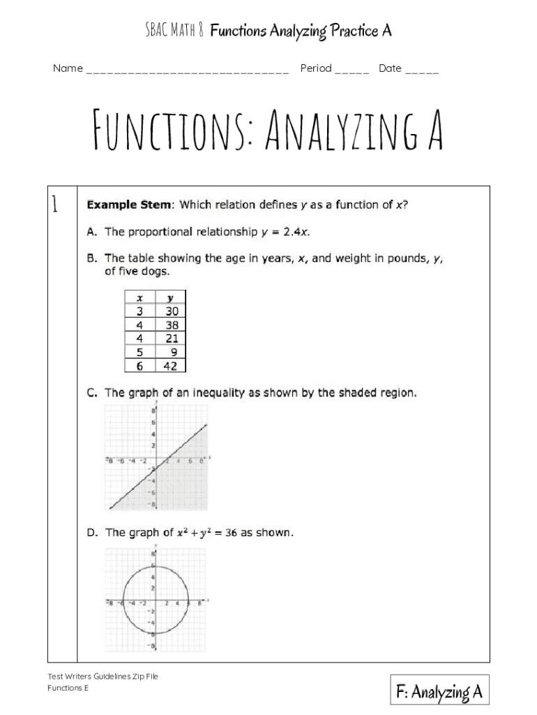 Fillable Online SBAC - Sample Items - Grade 8 Math - Buffalo Public ...