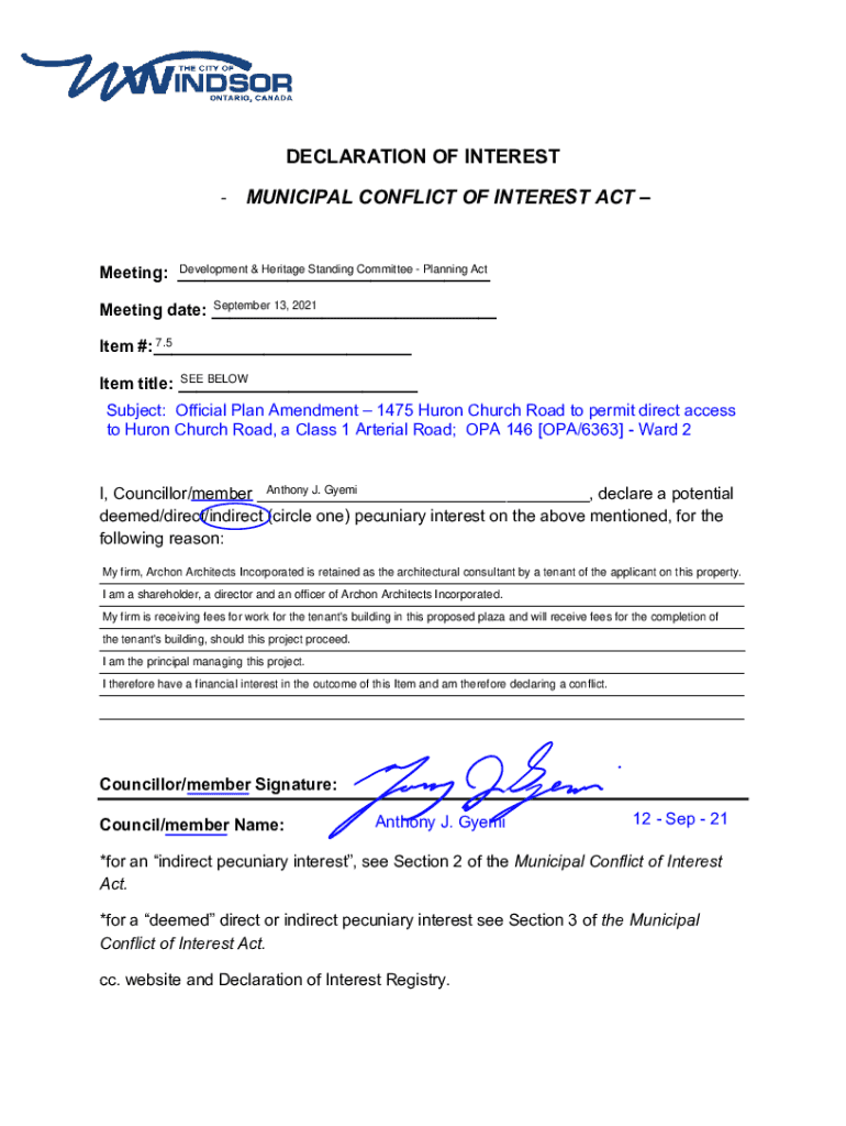 Fillable Online State and Local Government Conflicts of Interest Act ...