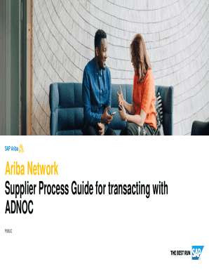 Fillable Online Ariba Network - Supplier Process Guide for transacting with ADNOC Fax Email ...