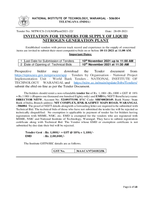 Fillable Online INVITATION FOR TENDERS FOR SUPPLY OF LIQUID ... Fax ...