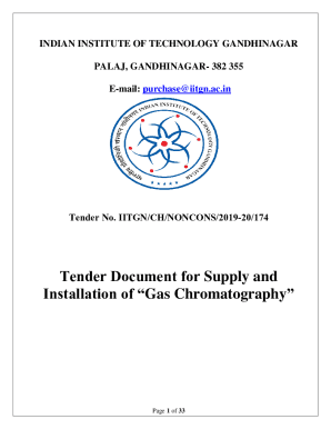 Fillable Online iitgn ac Tender Document for Supply and Installation of ...