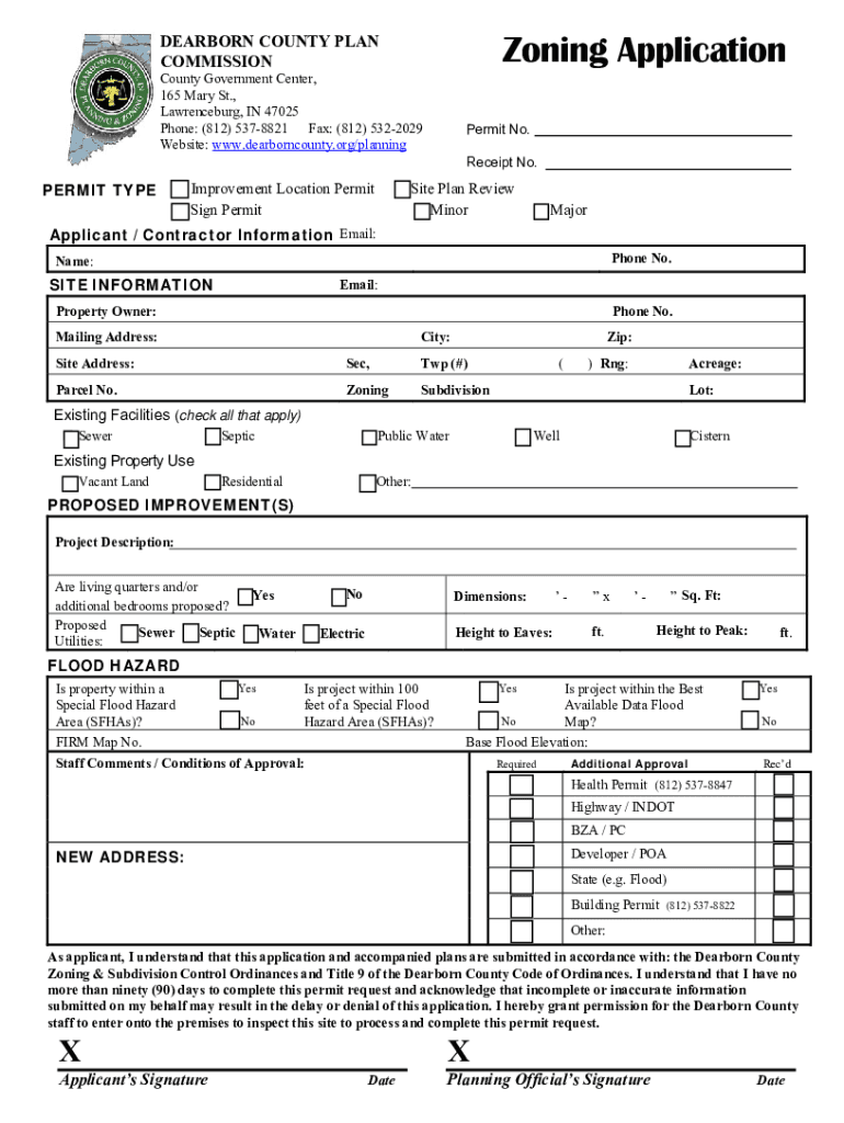 Fillable Online Site Plan Review Instructions - Dearborn County Fax ...