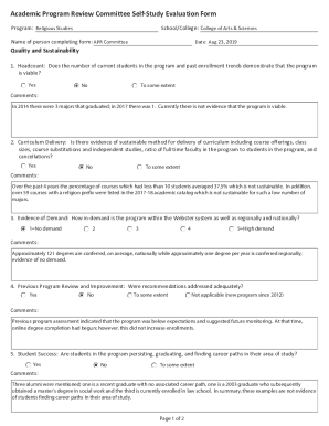 Fillable Online Academic Program Review Assessment Self-Study ...