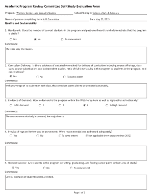 Fillable Online Academic Program Review Assessment Self-Study ...