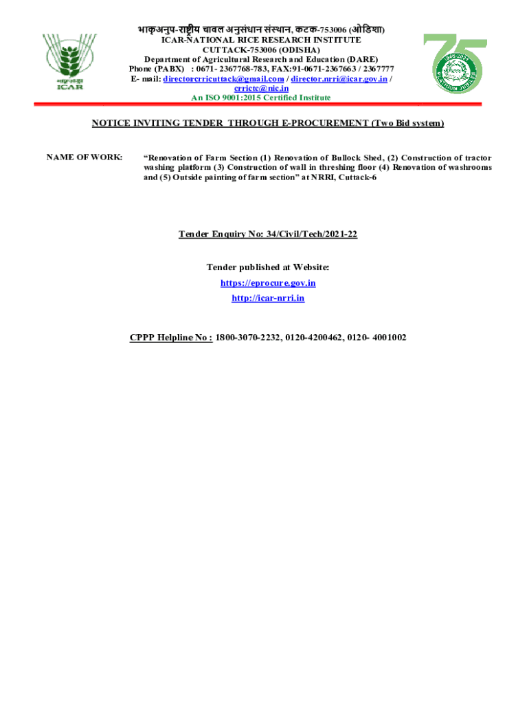 Fillable Online Renovation of Farm Section Fax Email Print - pdfFiller