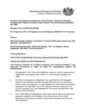 Fillable Online (Housing and Property Chamber) under Section 18 of the ...