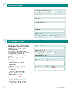 Fillable Online Application Form for Dependants' Grants Fax Email Print ...