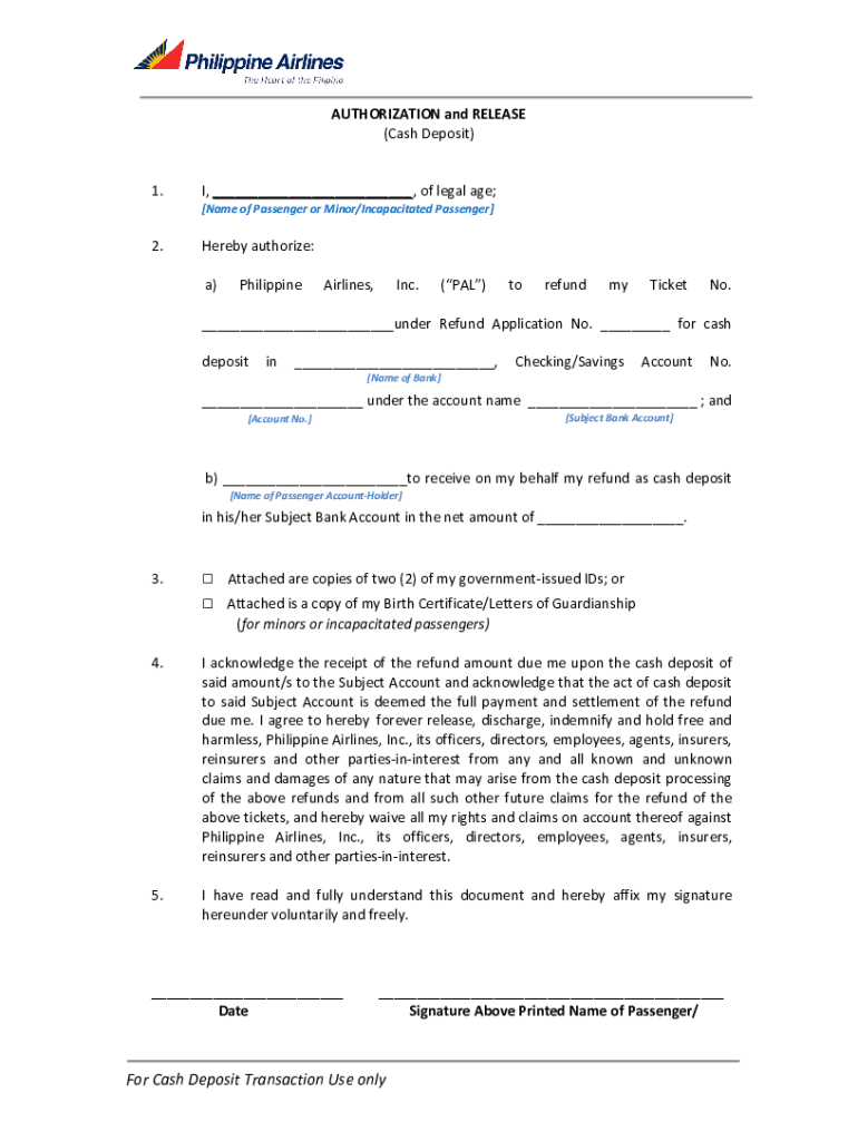Fillable Online LETTER OF CONSENT - Philippine Airlines Fax Email Print ...