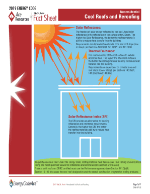 Fillable Online Fact Sheet - Cool Roofs and Reroofing - Energy Code Ace Fax Email Print - pdfFiller