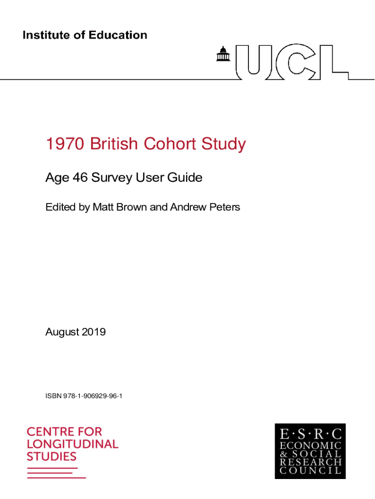 Fillable Online 1970 British Cohort Study Sixteen-year Survey: Head ...