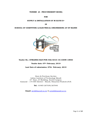 Fillable Online E-Tender - NI ELVIS II.pdf - IIT Mandi Fax Email Print - pdfFiller