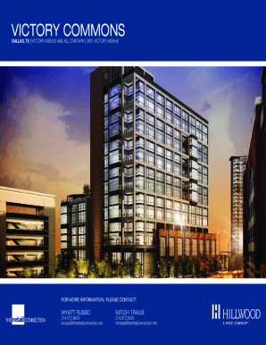 Fillable Online Dallas TX: Victory Commons One - Retail Space For Lease ...