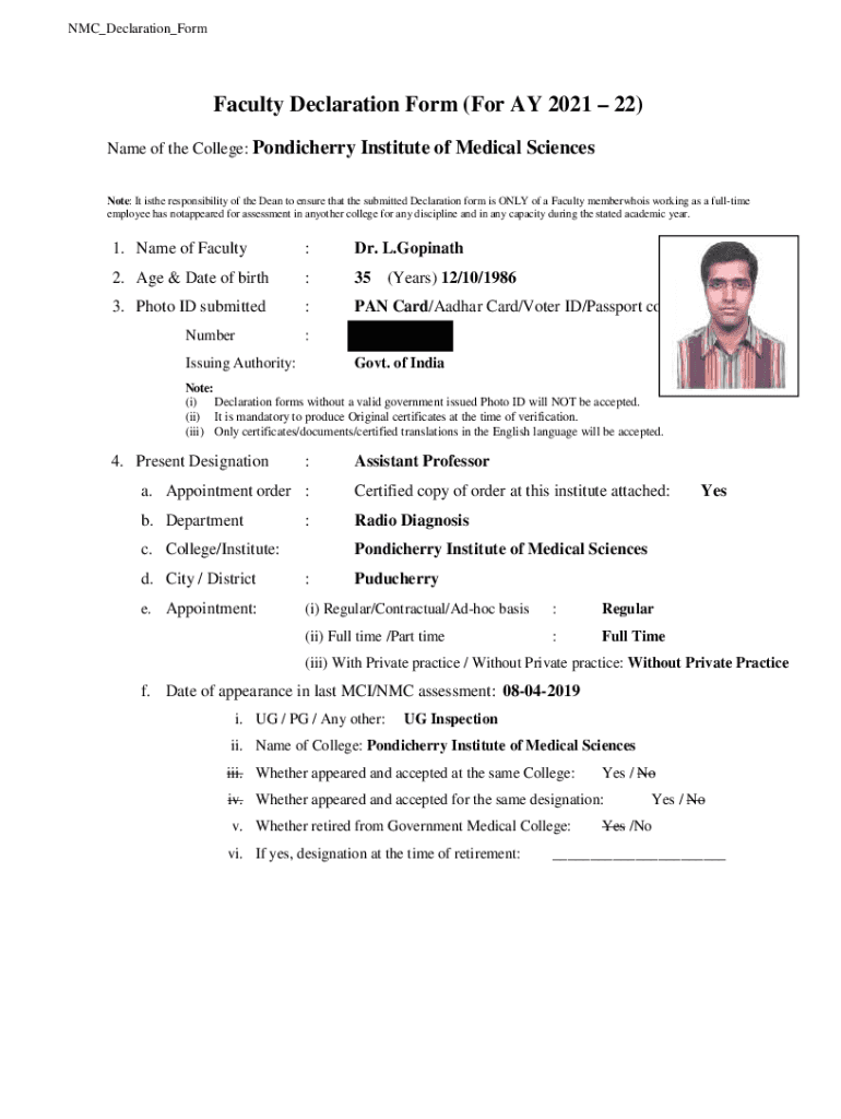 Fillable Online Mahatma Gandhi Medical College and Research Institute ... Fax Email Print ...