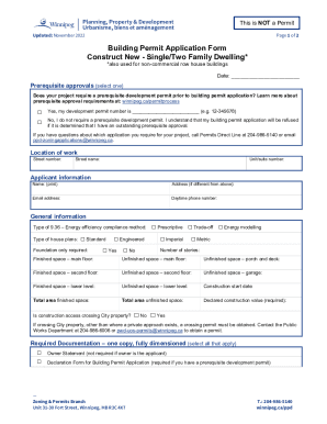 Fillable Online Construct New - Single/Two Family Dwelling Building ...