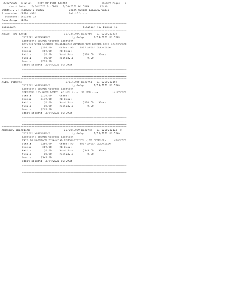 Fillable Online ADIAN, ROY LANCE Fax Email Print - pdfFiller