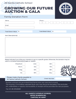 Fillable Online AUCTION DONATION FORMS FINAL Fax Email Print - pdfFiller