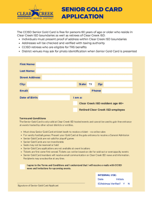 Fillable Online Gold Card Application Form Fax Email Print - pdfFiller