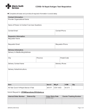 Fillable Online Covid-19 Rapid Antigen Test Requisition. Covid-19 Rapid ...
