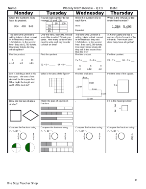 Q3:9 - Weekly Homework Sheet Doc Template | pdfFiller