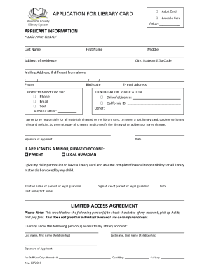 Completable En línea library card registration form Fax Email Imprimir ...