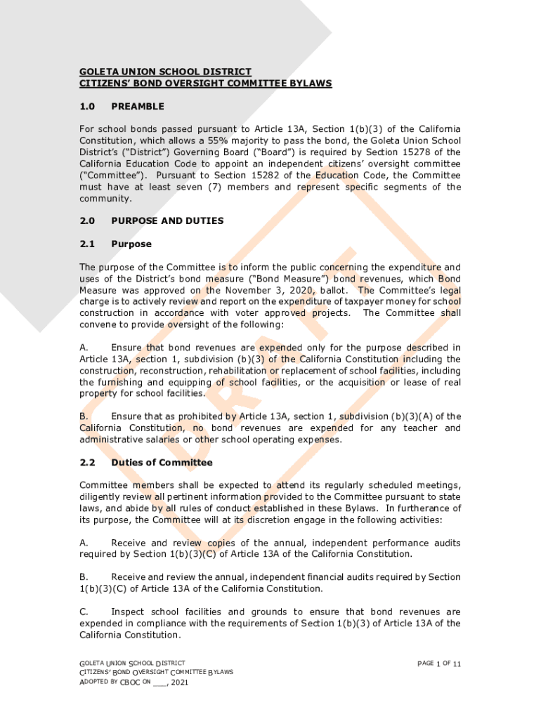 Fillable Online SFUSD Bond Program Citizens' Bond Oversight Committee ... Fax Email Print ...