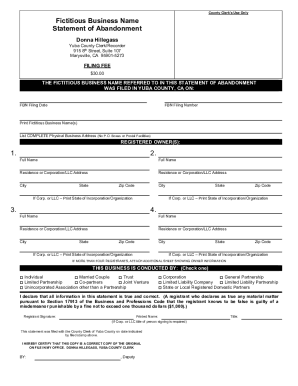 Fillable Online How do I apply for a Fictitious Business Name Statement ...