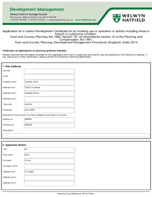 Fillable Online Planning application forms and checklists Fax Email ...