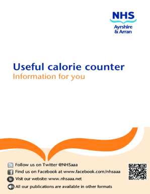 Fillable Online CalorieKing: Food Nutrition Facts and Free Calorie ...