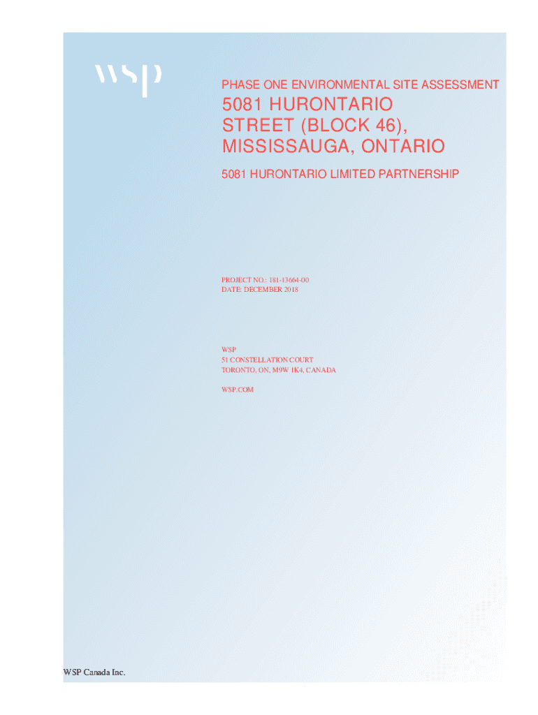 Fillable Online Phase I Environmental Site Assessment - City of ...